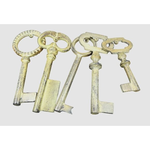 Accents | Decorative Keys Old Style Skeleton Key Metal Set Of 5 Rustic ...